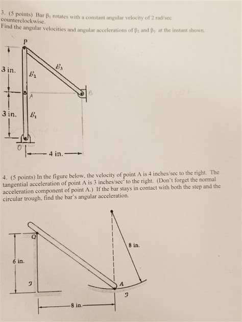 Solved Points Bar L Rotates With A Constant Angular Chegg