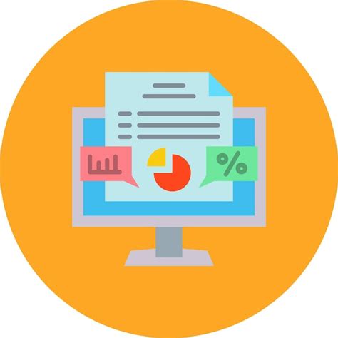 Premium Vector A Computer Monitor With A Graph On It And A Graph On The Top