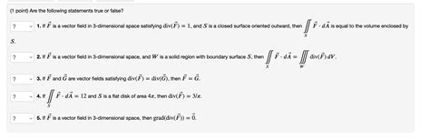 Solved 1 Point Are The Following Statements True Or False