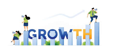 Vector Illustration Of Business Ascent Charting Company Growth Prosperity In Visualizing