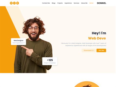 Dennis React Nextjs Personal Portfolio Template