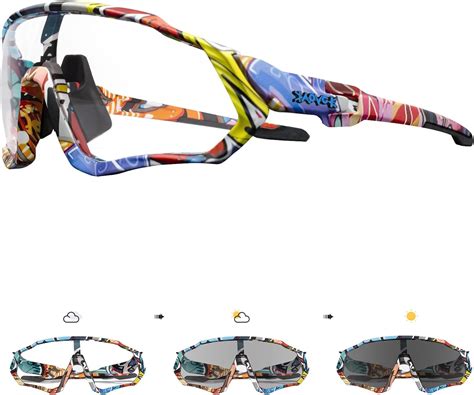 Kapvoe Fotocromatici Occhiali Da Ciclismo Con Tr90 Occhiali Da Sole