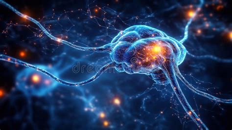 Neurons Interconnected In A Digital Representation Illustrating The Human Brains Complexity And