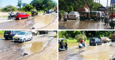 Pune News Punawale Residents And Commuters Struggle With Potholes And Waterlogging Woes PUNE
