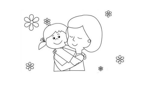 妈妈爱孩子的图画简笔画简单（高清14张） 简笔画图片大全