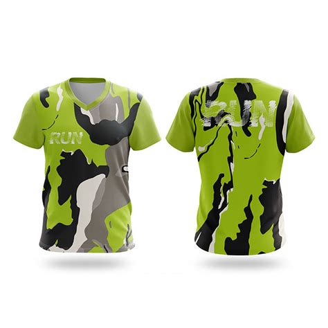 Oem Sublimation Running Shirt Custom Made Sportswear V Neck T Shirt