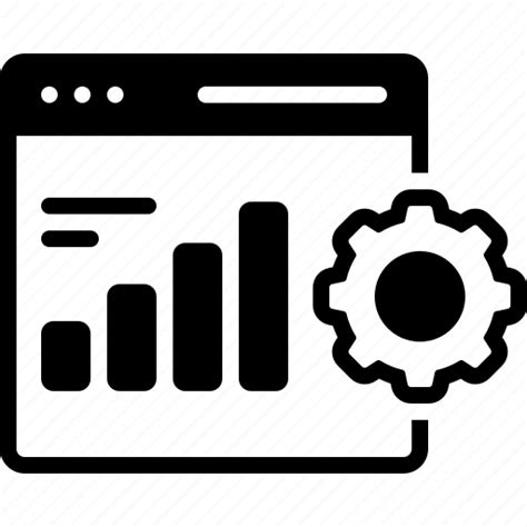 Set Up Cogwheel Process Browser Webpage Graph Programming Icon