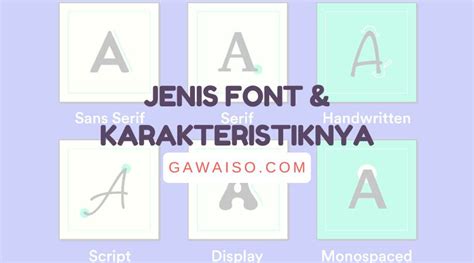 Jenis Jenis Font Serif Sans Serif Script Display