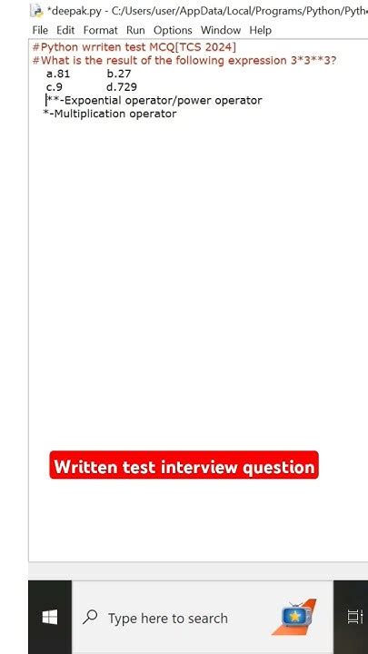 Python Interview Questionscodingtcsinterviewquestions Shortsviralshortspython