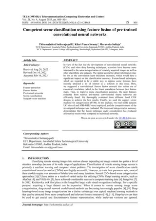 Competent Scene Classification Using Feature Fusion Of Pre Trained Convolutional Neural Networks