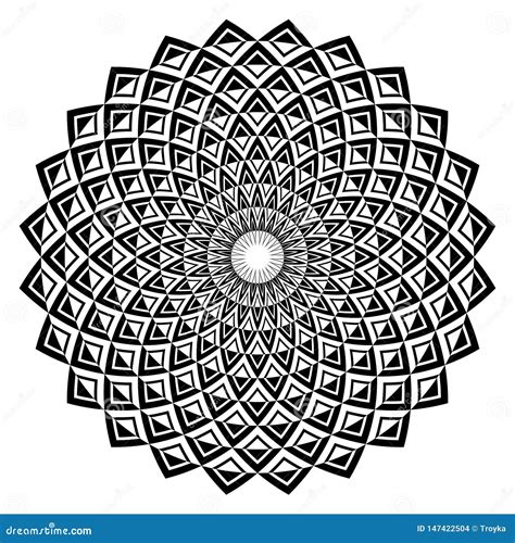 Circle Geometric Pattern Design Element Stock Vector Illustration Of Rosette Pattern 147422504