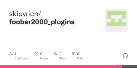 Github Skipyrichfoobar2000plugins