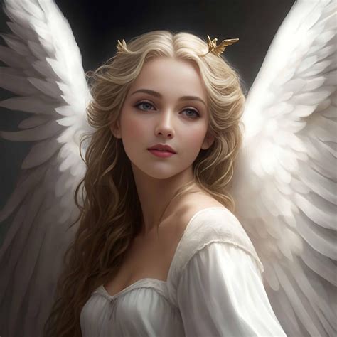 Premium Ai Image Beautiful Girl In Angel Costume With Wings On The Stage