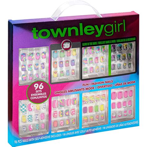 Townley Girl 96 Pc Press On Nails Set Glitter And Glam False Nails