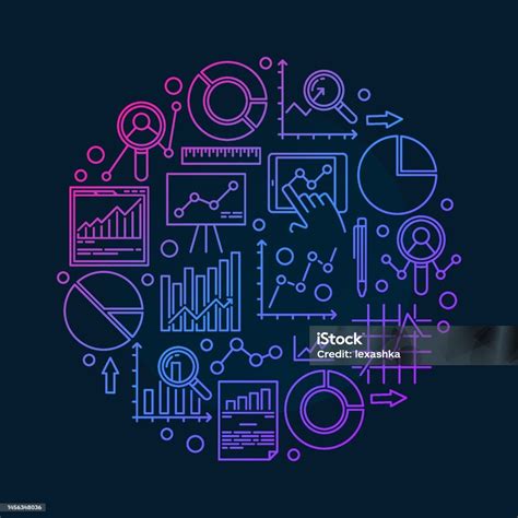 Round Data Analysis Illustration Stock Illustration Download Image