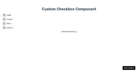 Custom Checkbox Component Codesandbox