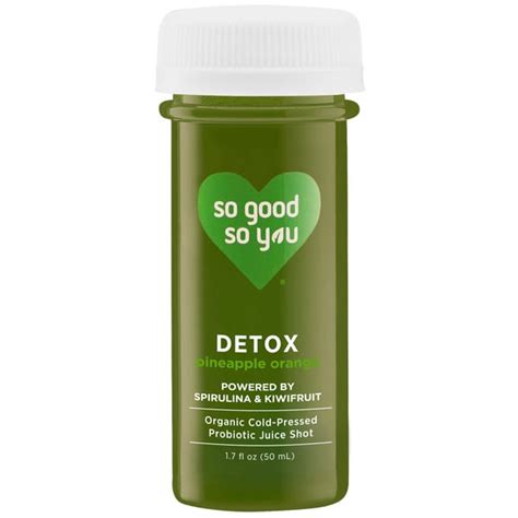 So Good So You Detox Pineapple Orange Probiotic Juice Shot Same Day
