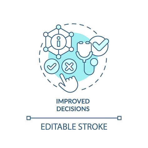 2d Editable Blue Icon Improved Decisions Concept Isolated Monochromatic Vector Health