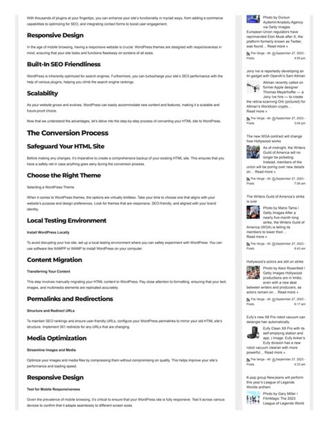 HTML To WordPress Conversion Turning Code Into A Dynamic Website PDF