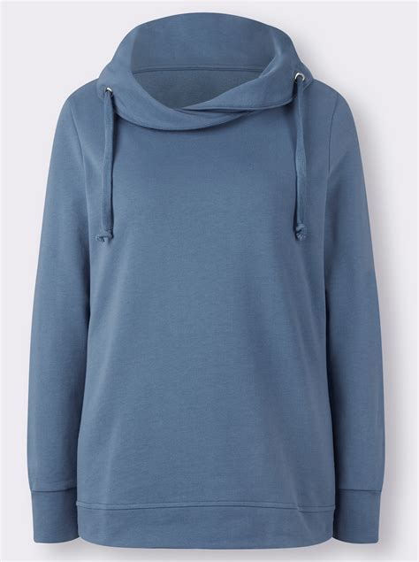 Sweatshirt Mit Halsfernem Rollkragen In Blau Witt