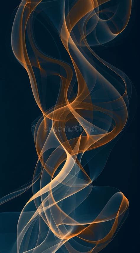 Elegant Minimalistic Abstract Background With Flowing Orange And Blue