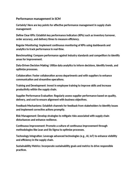 Performance Management In Scm Pdf