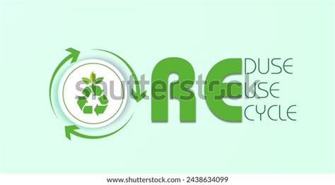 Reduce Reuse Recycle Icon Typographycircular Economy Stock Vector Royalty Free 2438634099