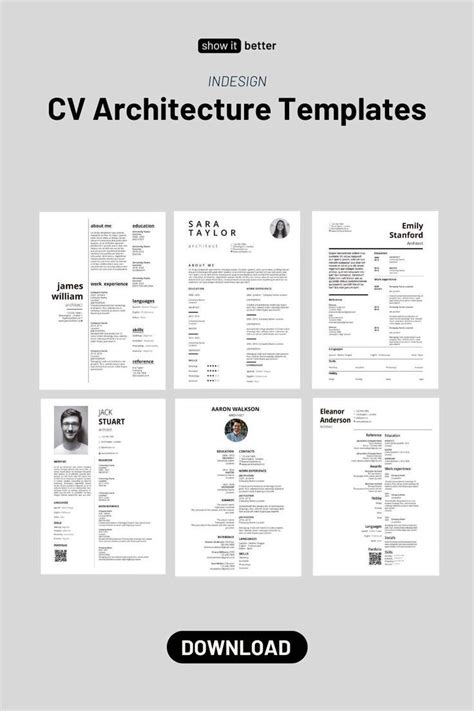 Architecture Cv Template Modern Resume Template Word