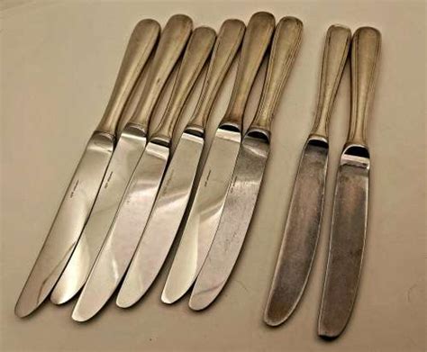 Cutlery 8 Different Hebb Quality Stainless Steel Knifes Germany For