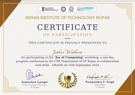 janhvi wadhwa on linkedin iitropar joyofcomputing