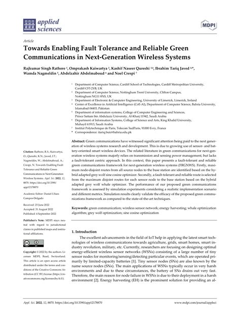 Pdf Towards Enabling Fault Tolerance And Reliable Green