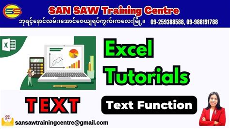Microsoft Excel Tutorial Text Function Youtube
