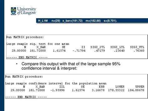 Ppt Lecture 5 Introduction To Hypothesis Tests Slides Available From Statistics And Spss Page Of