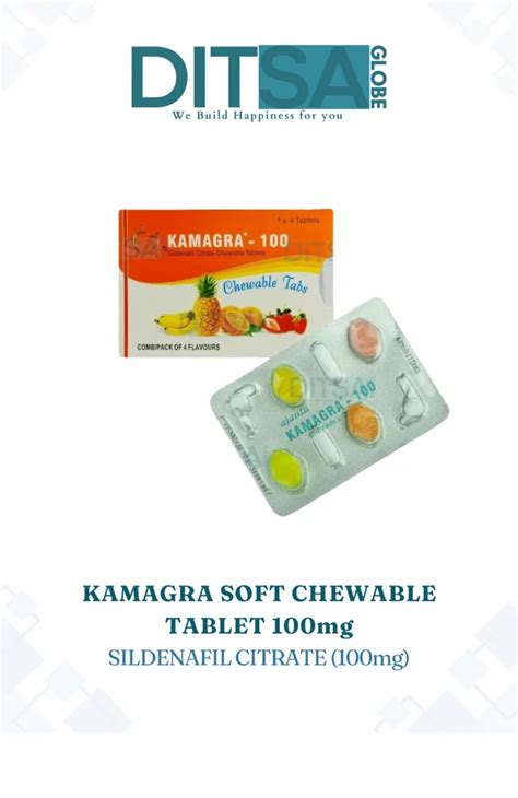 Kamagra Soft Chewable Sildenafil Tablet At ₹ 259box Erectile