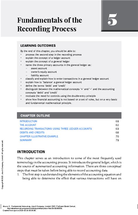 Fundamental Accounting Chapter 5 Fundamentals Of The Recording Process 5 Fundamentals Of