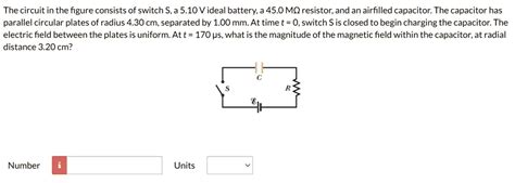 Solved The Circuit In The Figure Consists Of Switch S A 510 V Ideal Battery A 450 MÎ