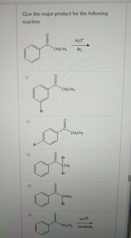 Solved Give The Major Product For The Following Reaction Ch