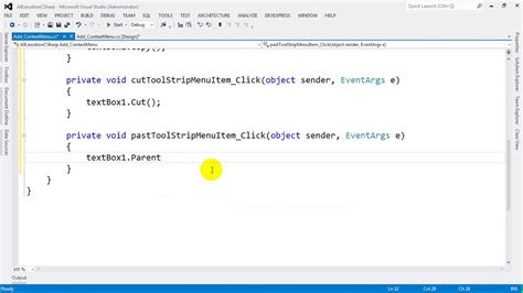 Add Contextmenu With Cutcopy And Paste Options To Textbox In C Net