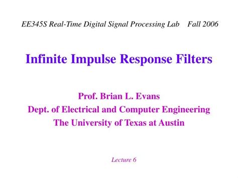 Ppt Infinite Impulse Response Filters Powerpoint Presentation Free Download Id5912173