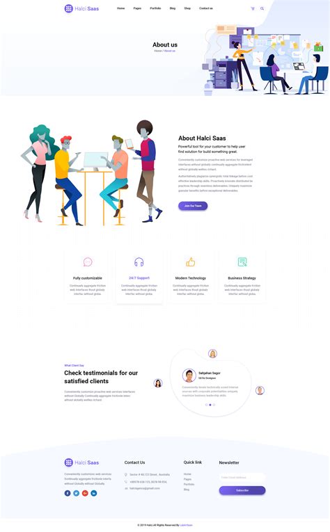 Halcisaas Creative Psd Template For Saas Startup And Agency By Labartisan