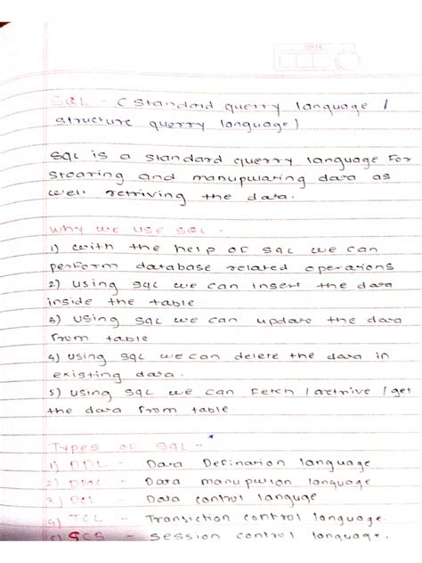 Sql Notes Pdf