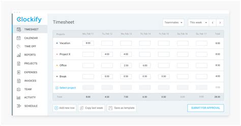 Free Timesheet App Clockify™