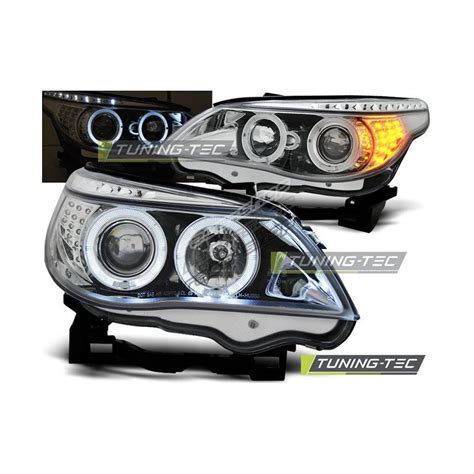 ФАРОВЕ АНГЕЛСКИ ОЧИ ХРОМ Led Indicator за Bmw E60e61 03 07 Race Shopbg