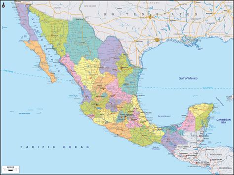 Mexico High Resolution Map Guide Of The World