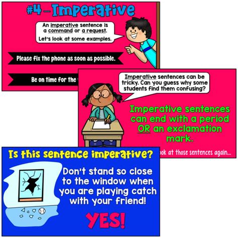 Types Of Sentences Powerpoint Declarative Interrogative Exclamatory Imper