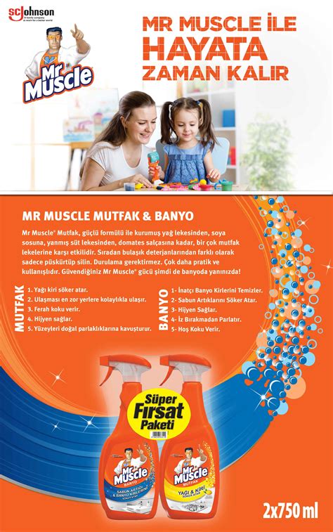 Mr Muscle Mutfak 750 ml + Mr Muscle Banyo 750 ml Fiyatı
