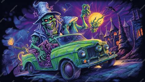 Premium Ai Image Rat Fink Hot Rod Monster Character Art In The Style