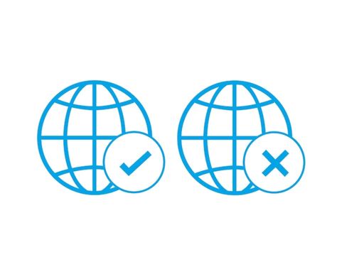 Premium Vector Online And Offline Internet Status With Check And