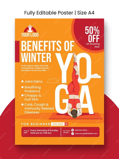 Premium Vector Yoga Class Flayer Design Template