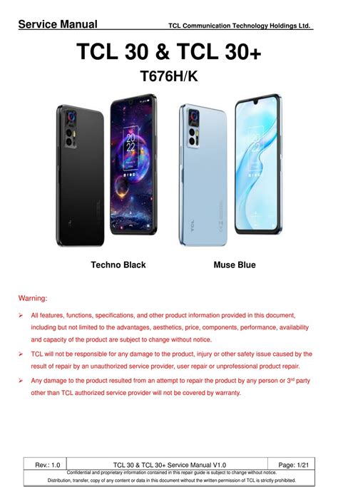 TCL 30 SERVICE MANUAL Pdf Download ManualsLib